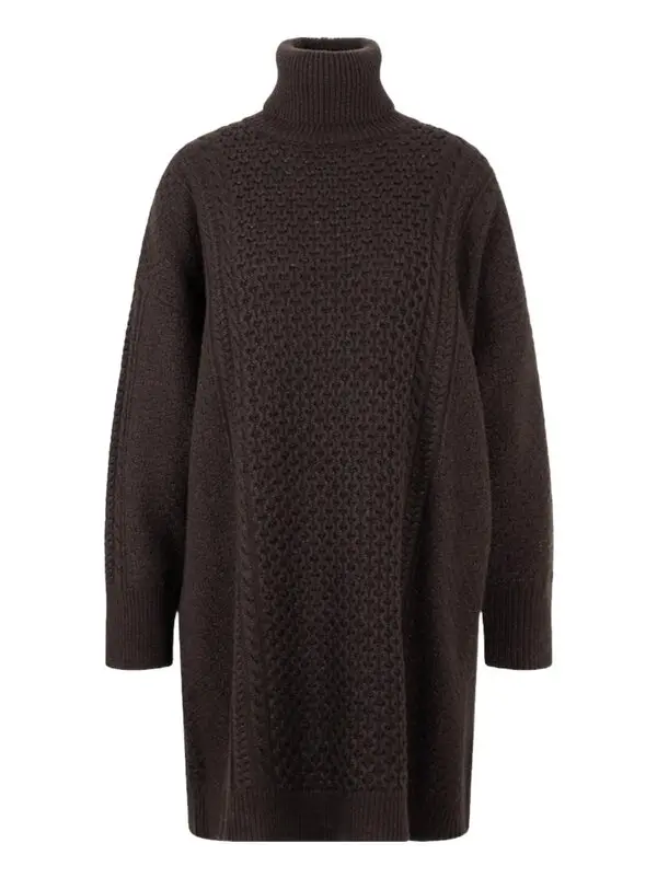 Fabiana Filippi High-neck Knit Dress - Brown