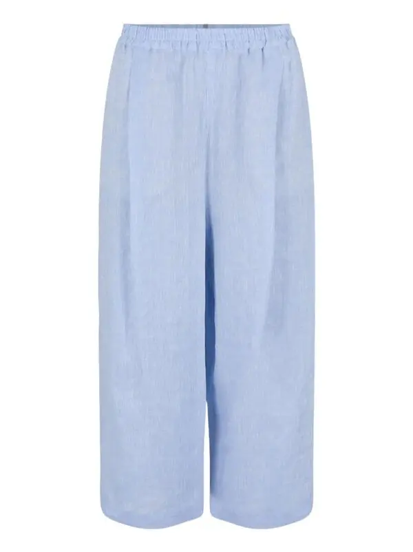 Fabiana Filippi Wide-leg Linen Blend Pants - Blue