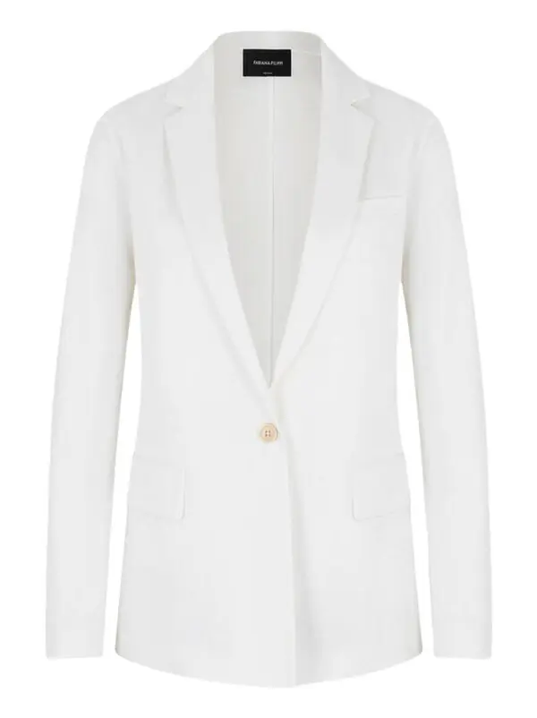 Fabiana Filippi Long-sleeved Suit Jacket With Notch Lapels - White