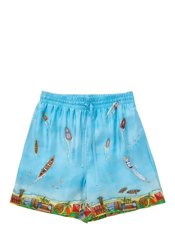 Casablanca Maison Sur Piloti Shorts - Blue