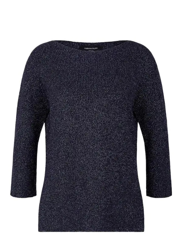 Fabiana Filippi Crew Neck Knitwear - Blu Notte