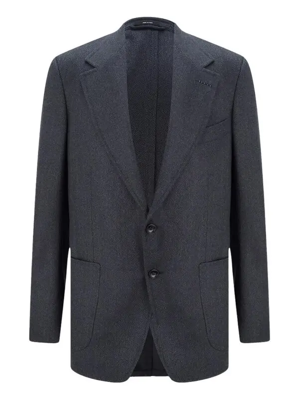 TOM FORD Tailored Blazer With Notched Lapels - Black
