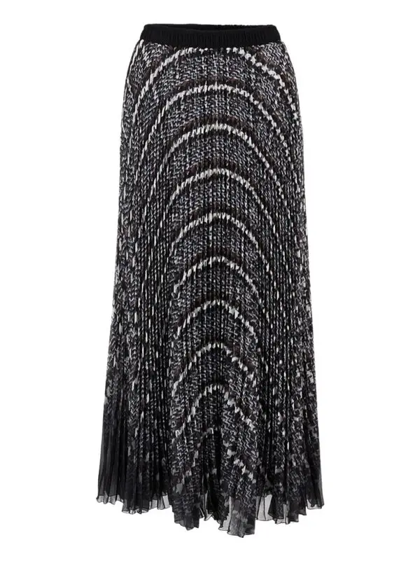 Ermanno Scervino Pleated Plaid Maxi Skirt - Carreau