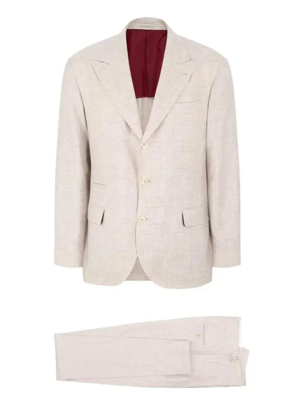Brunello Cucinelli Long-sleeved Suit - White