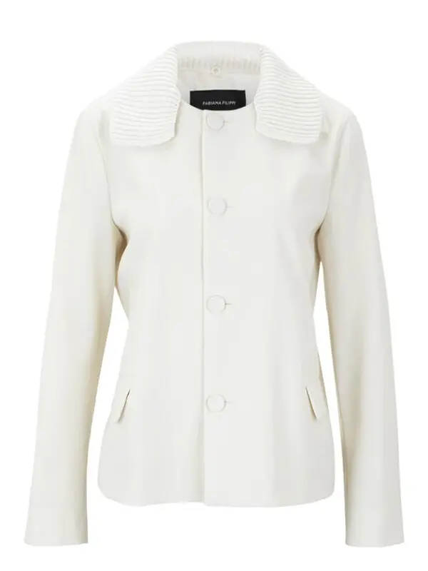 Fabiana Filippi Long-sleeved Single-breasted Jacket - Burro