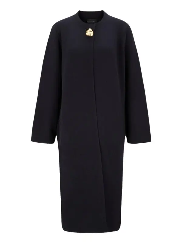 Fabiana Filippi Crew Neck Knitted Coat - Black