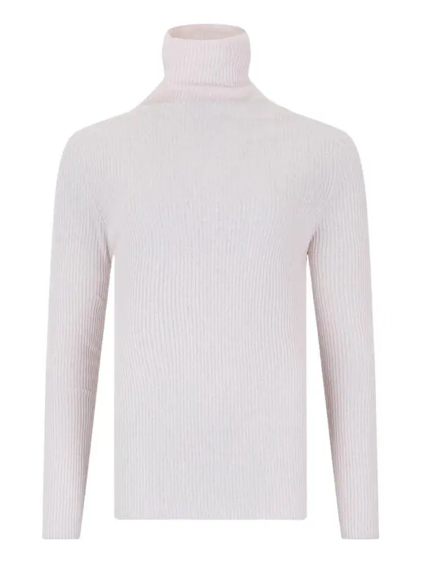 Fabiana Filippi Ribbed Turtleneck Sweater - White