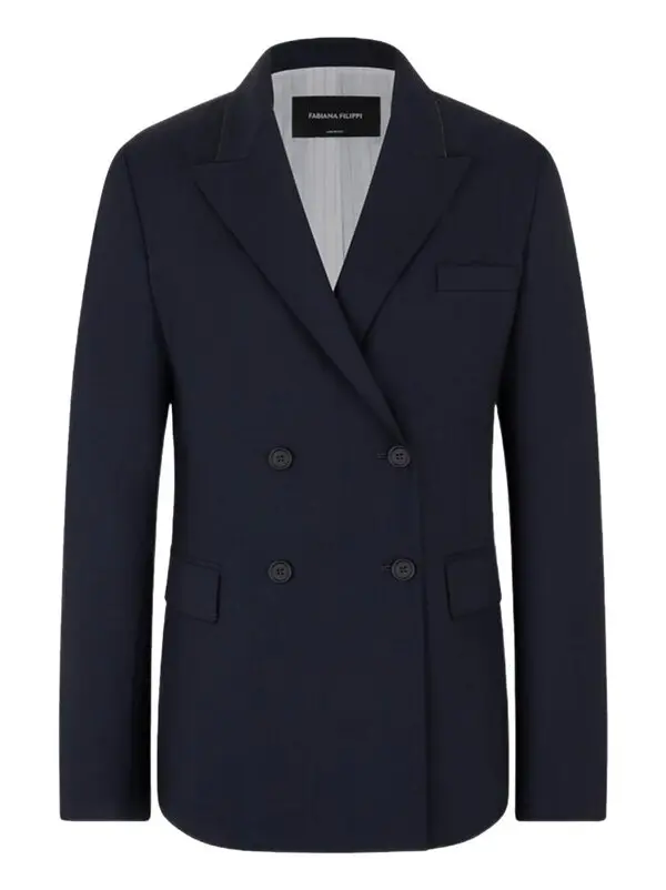 Fabiana Filippi Double-breasted Suit Jacket - Black