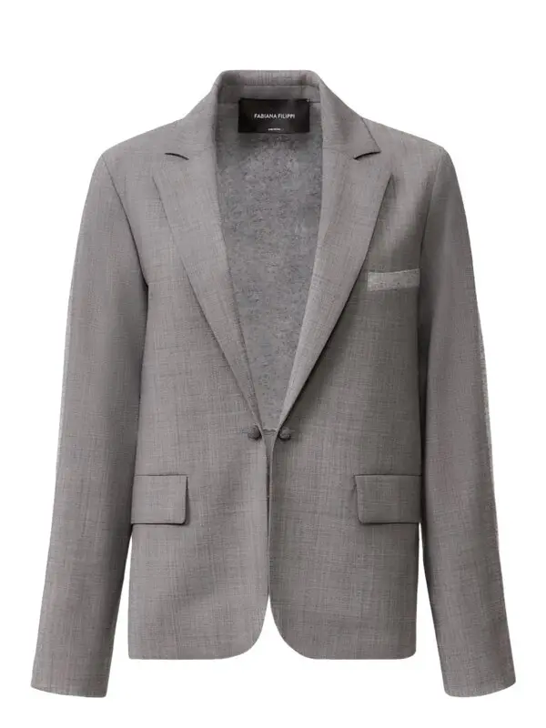 Fabiana Filippi Single-breasted Suit Jacket - Gray