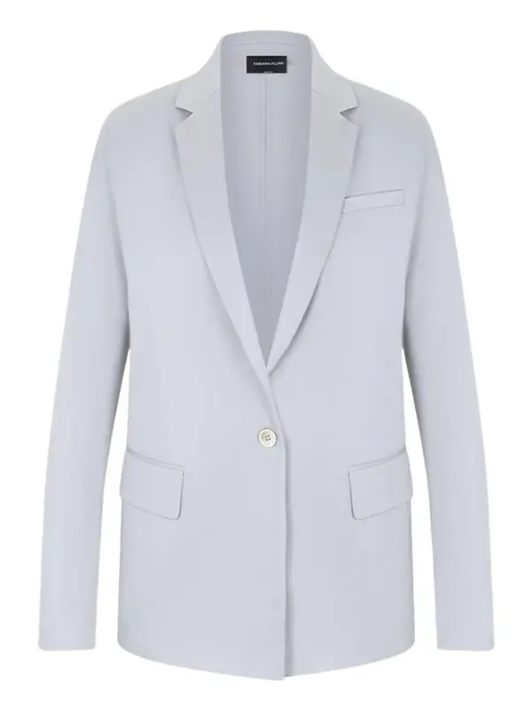 Fabiana Filippi Single-breasted Notched Lapel Blazer - Grigio