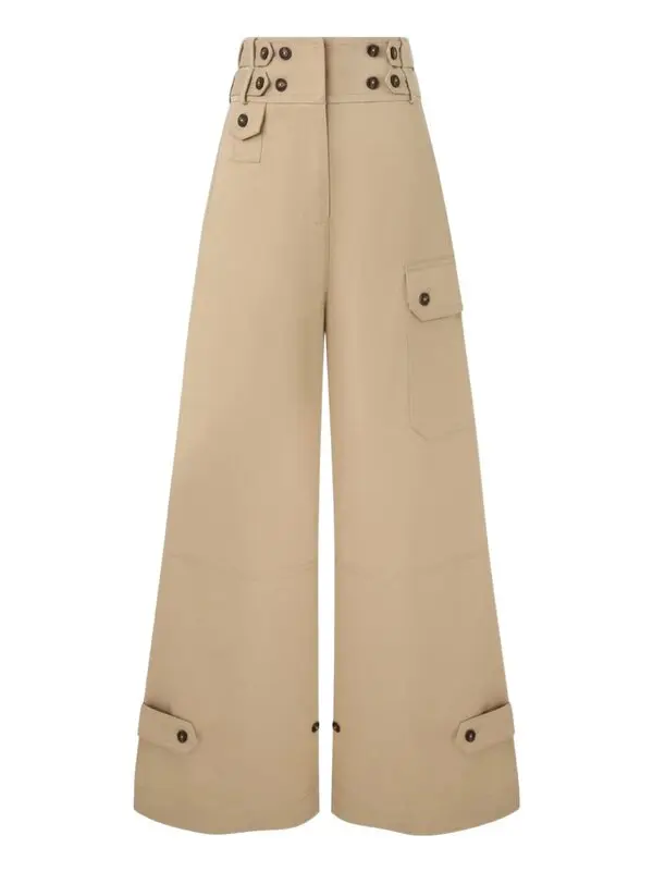 Zimmermann Rebellious Wide-leg Cargo Trousers - Beige