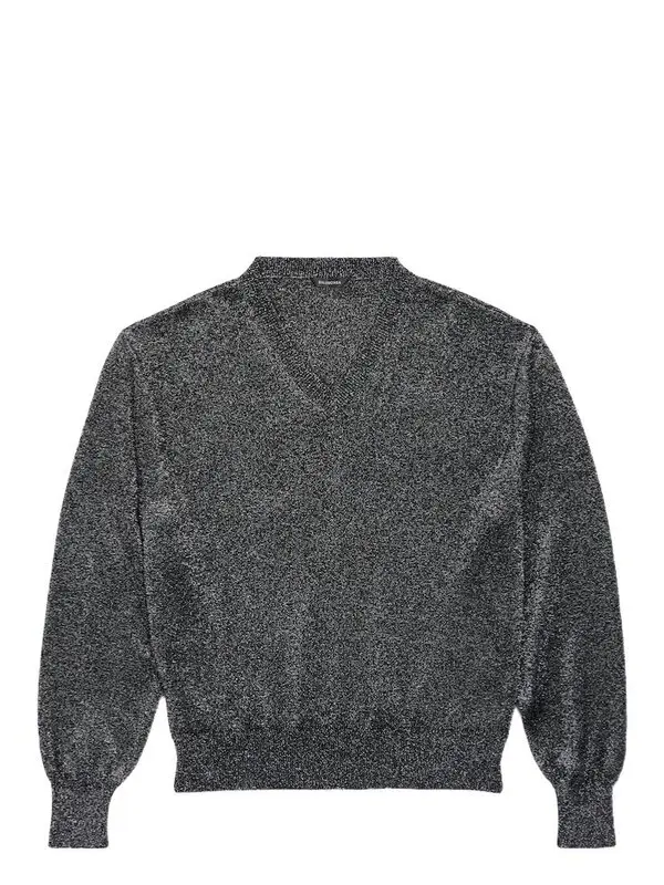 Balenciaga V-neck Long Sleeve Knitwear - Black