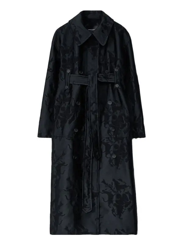 Fabiana Filippi Long-sleeved Trench Coat - Black