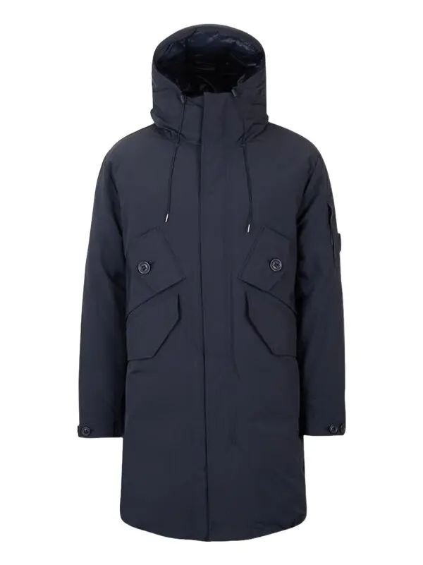 C.P. COMPANY Hooded Pocket Coat - Black