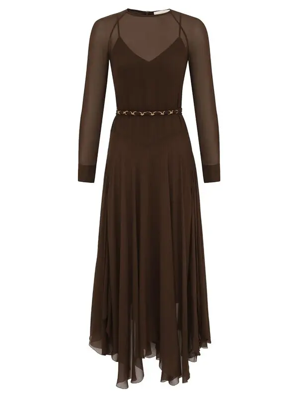 Zimmermann Long Sleeve Midi Dress - Black
