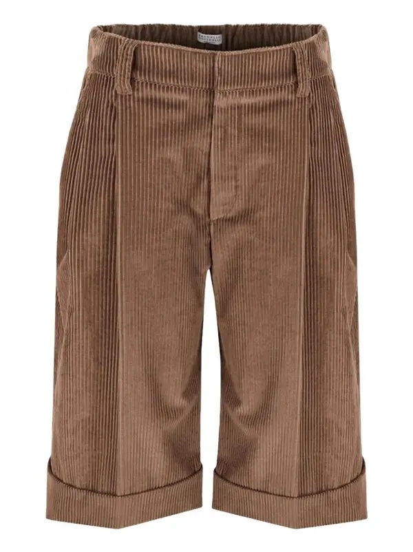 Brunello Cucinelli Belt Loop Shorts - Brown