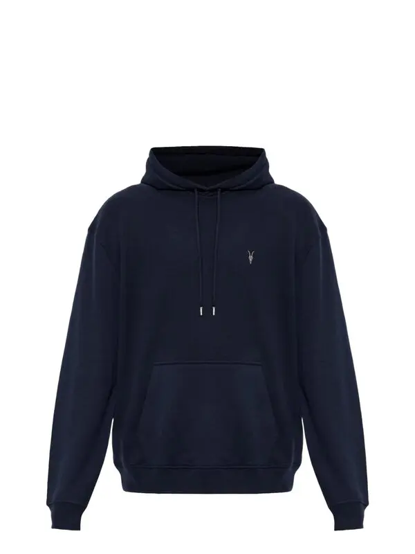 ALLSAINTS Asher Logo Hoodie - Navy Blue