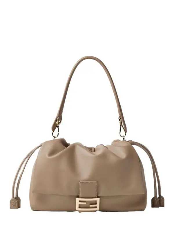 Fendi Baguette Soft Large Shoulder Bag - Beige