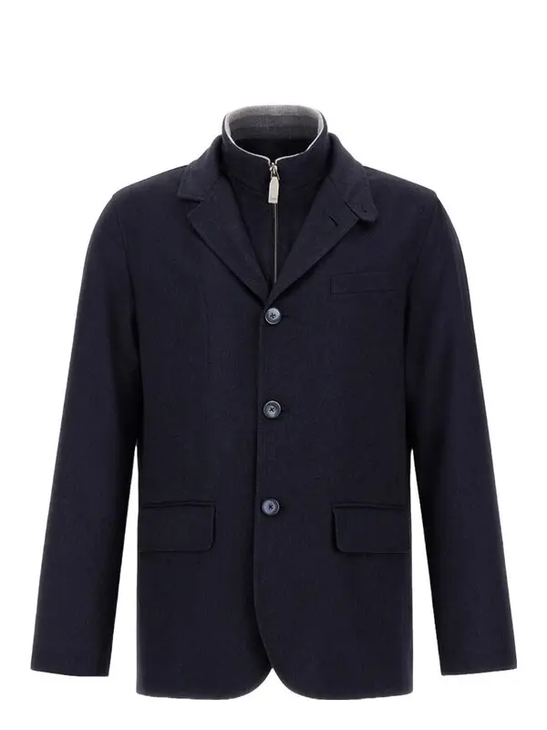 Herno Three-button Zipped Jacket - Black