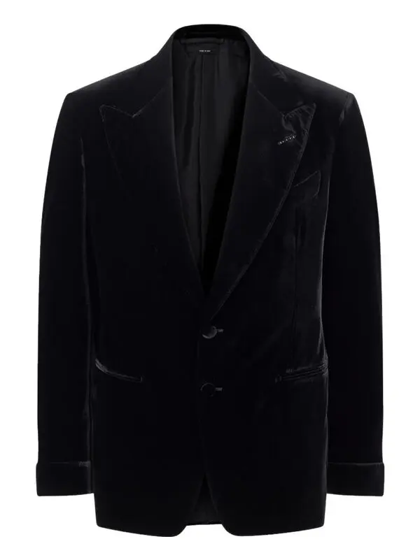 TOM FORD Single-breasted Velvet Blazer - Black