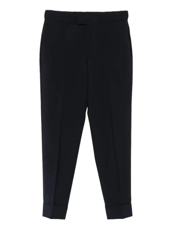 BERWICH Cropped Turn-up Trousers - Blue