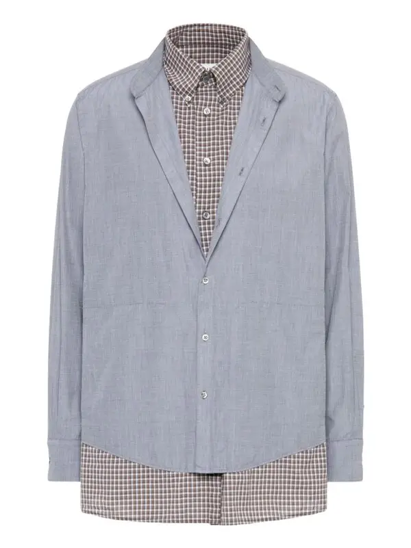 MAISON MARGIELA Double Layer Cotton Shirt - Brown