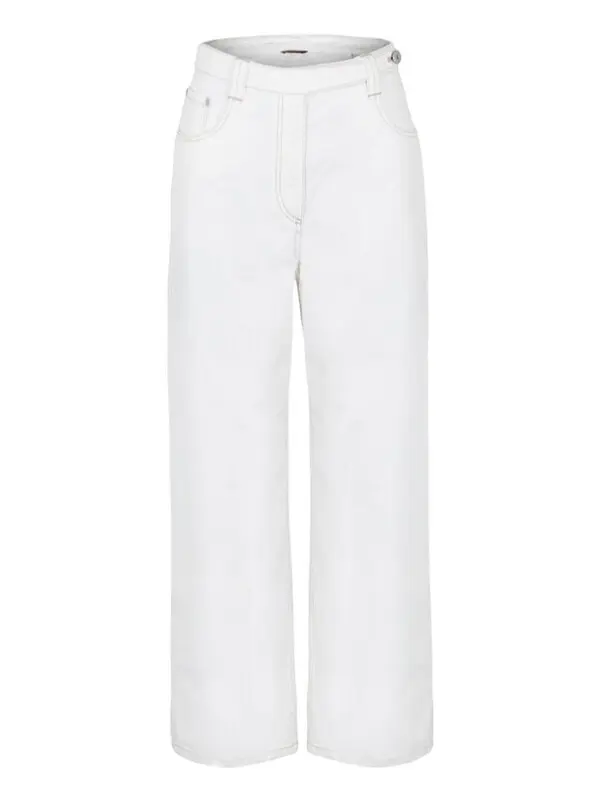 Brunello Cucinelli Straight-leg Jeans With Multiple Pockets - White