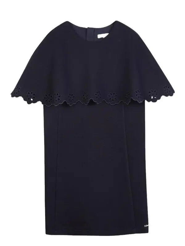 Chloé Scalloped Cape Dress - Black