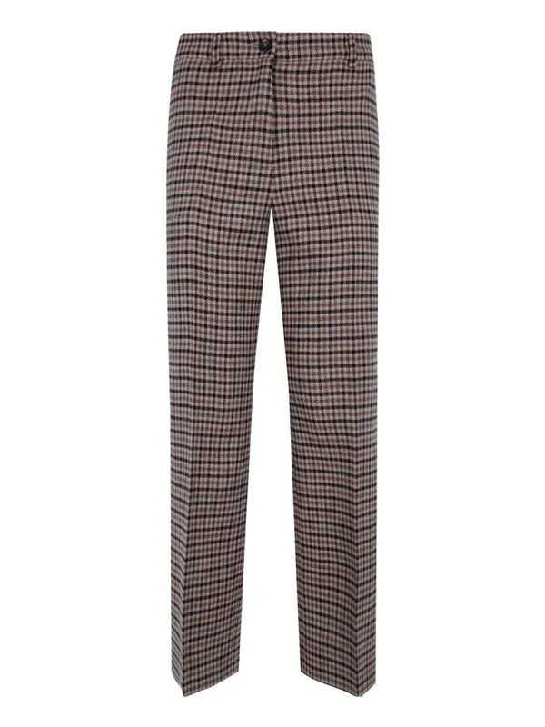 Seventy Checked Tailored Pants - Beige