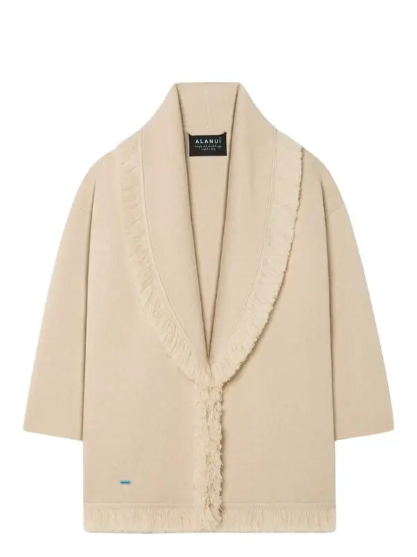 Alanui Single-breasted Coat With Tassel Trim - Canvas