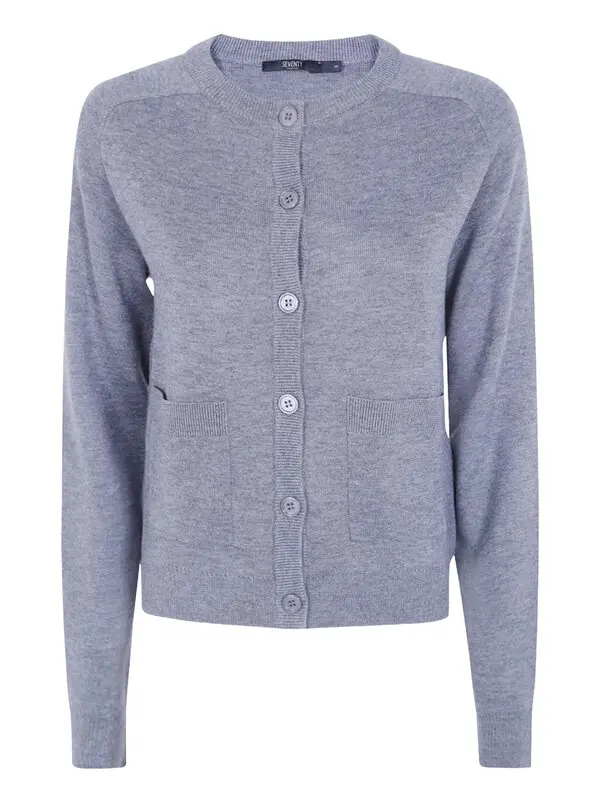 Seventy Round Neck Sweater With Ribbed Details - Grey