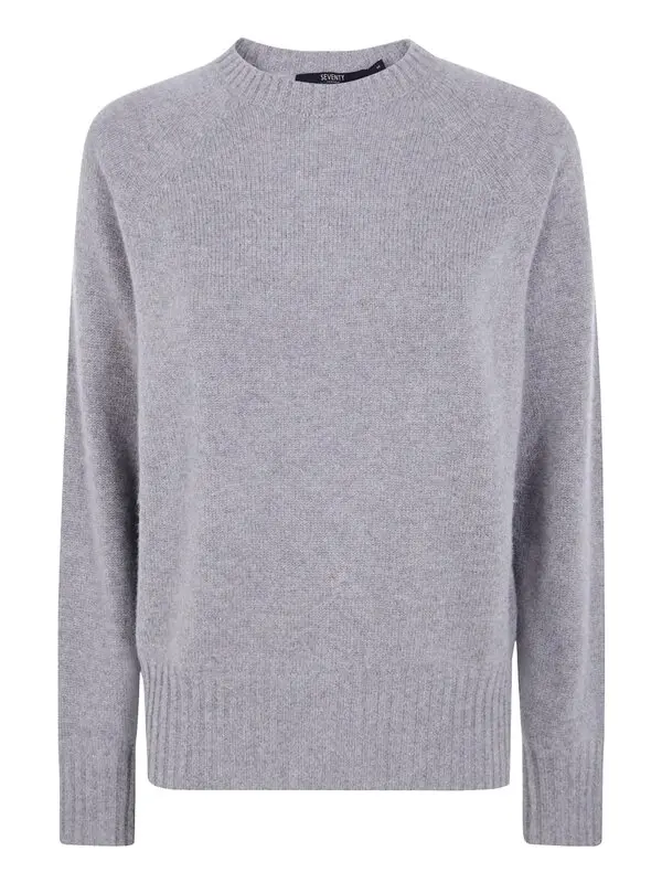Seventy Cashmere Round Neck Sweater - Gray