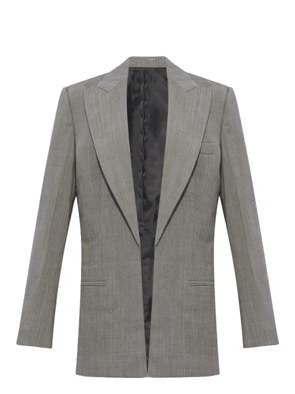 Helmut Lang Peak Lapel Tailored Blazer - Gray