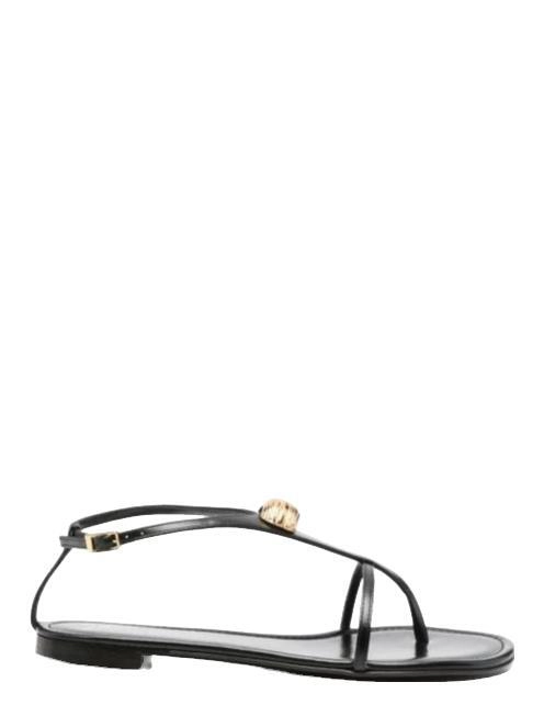 GIUSEPPE ZANOTTI Open-toe Flat Sandals With Buckle Detail - Black
