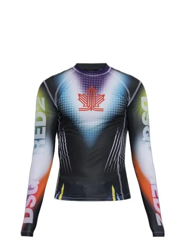 Dsquared2 Graphic-print Long-sleeve T-shirt - Multicolour