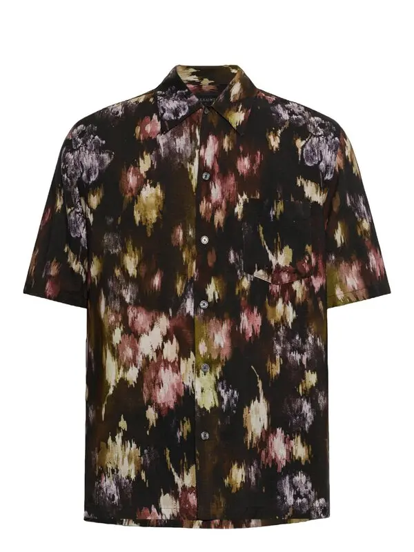 ALLSAINTS Wildflower Abstract Print Shirt - Black