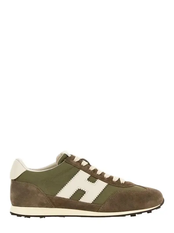Hogan Athletic Lace-up Sneakers With Side H Detail - Green