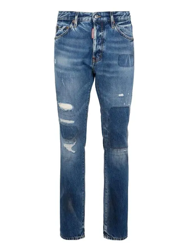 Dsquared2 Worker Wash Teddy Jeans - Blue