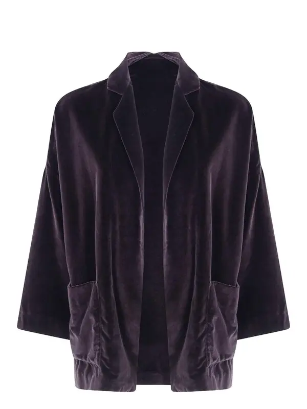 DANIELA GREGIS Washed Velvet Jacket - Dark Brown