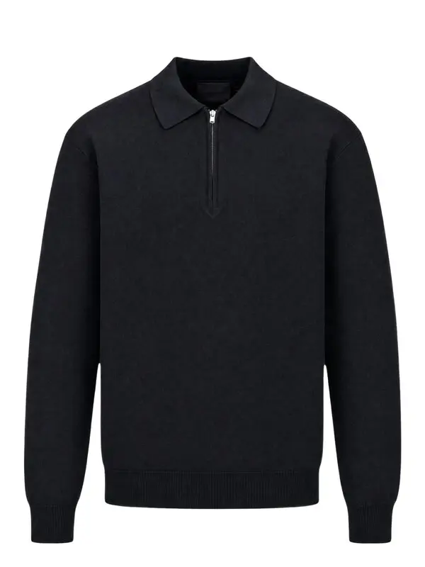 Rains Long-sleeved Polo Shirt - Black