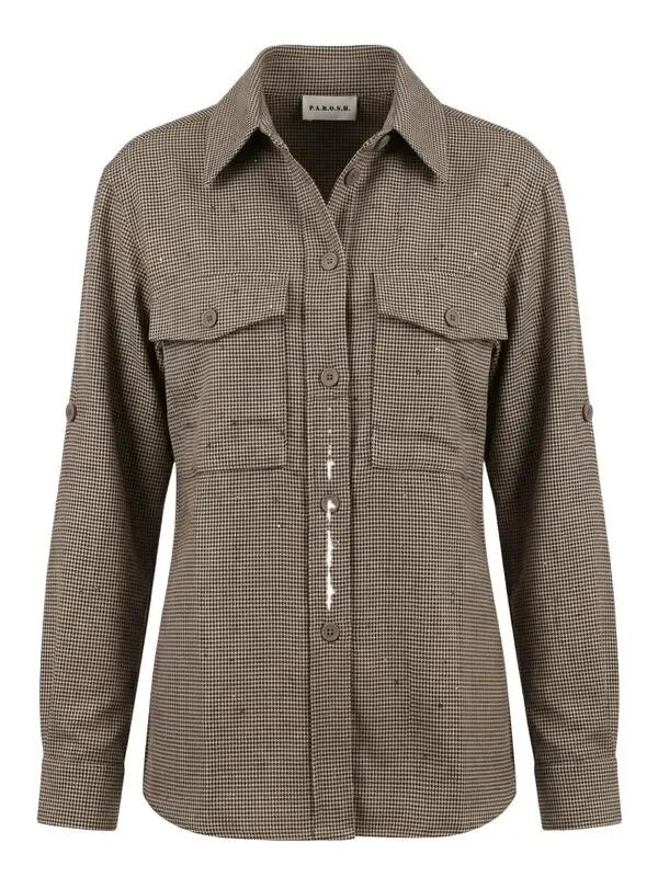 P.a.r.o.s.h Plaid Pattern Long-sleeved Shirt - Multicolor
