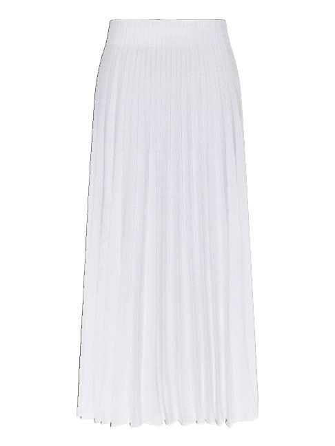 Balmain Pleated Midi Skirt - White
