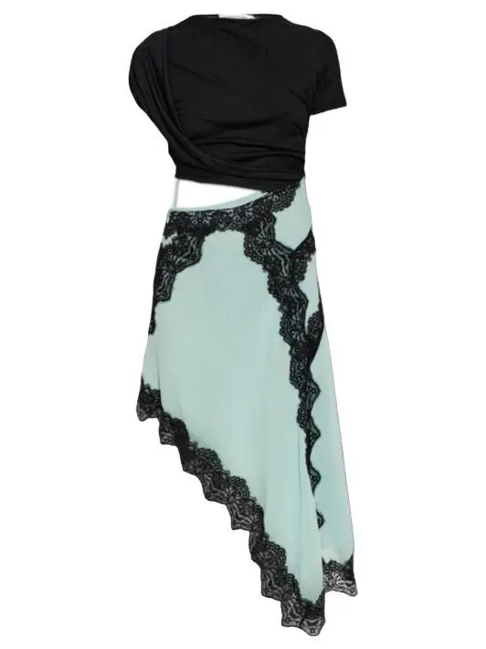 Christopher Esber Verve Twisted Tee Mini Dress - Mysticmintmulti