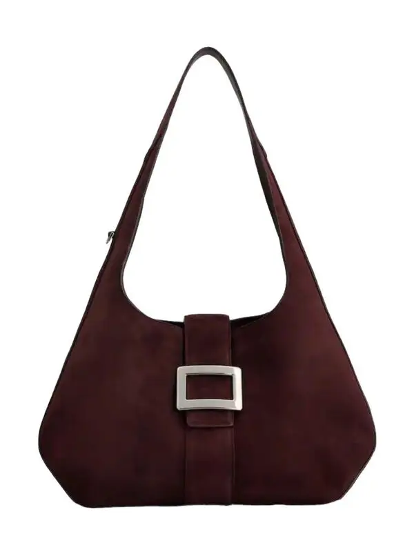 ROGER VIVIER Belle Vivier Small Hobo Bag - Wine Red