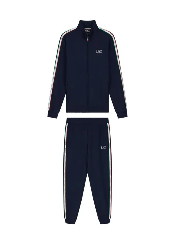 EA7 Italian Spirit Cotton-blend Tracksuit - Navy Blue