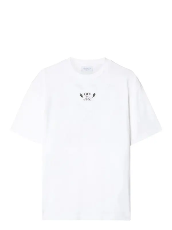 Off-White Arrow-embroidered Crewneck T-shirt - White