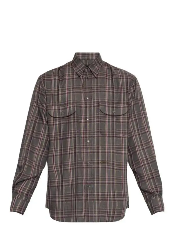 Dsquared2 Collared Long-sleeved Shirt - Black