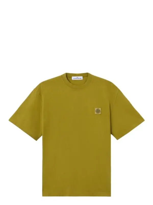 Stone Island Regular-fit T-shirt With Compass Patch - Cactus