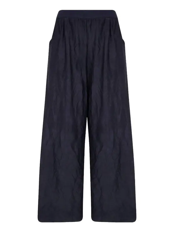 MARIA CALDERARA Elastic Waist Casual Trousers - Black