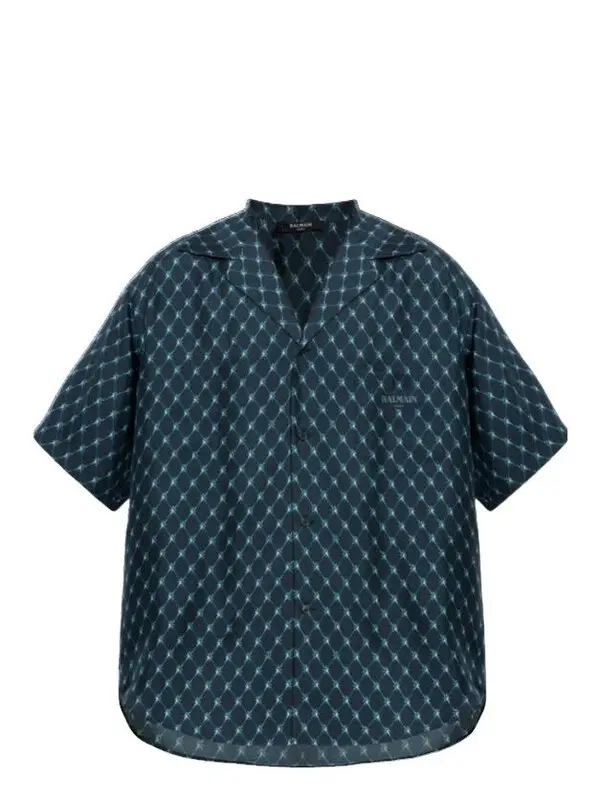 Balmain Short-sleeved Shirt - Navy Blue